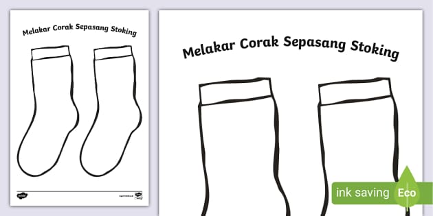 Aktiviti Melakar Corak Sepasang Stoking - Tema Pakaian