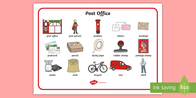 * NEW * Post Office Word Mat - Post Office Word Mat - post, postal, mail