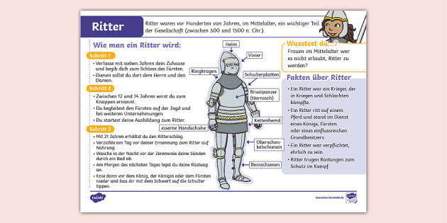Ritter im Mittelalter - Fakten (teacher made) - Twinkl