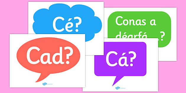 Irish Question Words Posters in Gaeilge