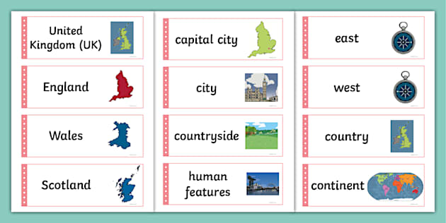 Geo Wonderers The UK SEND Core Vocabulary Cards - Twinkl