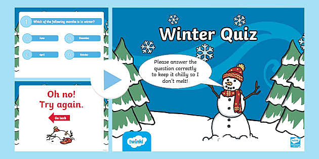 Winter Weather Quiz - 10 Fully Editable Questions - Primary Resources