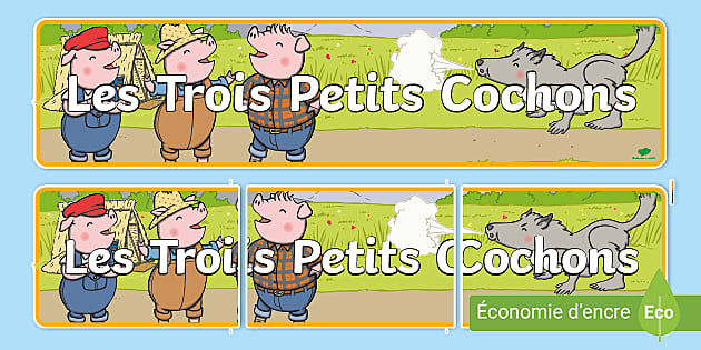 Banderole d'affichage : Les Trois Petits Cochons - Twinkl