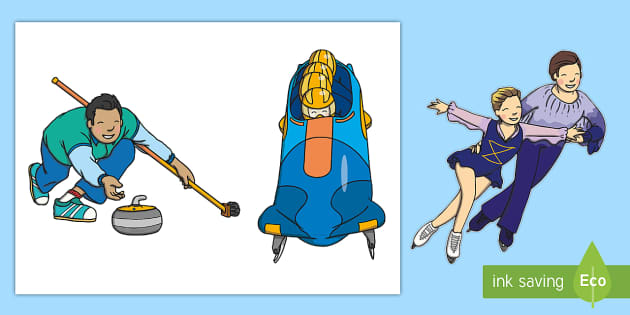 Winter Sports Stick Puppets (teacher made)