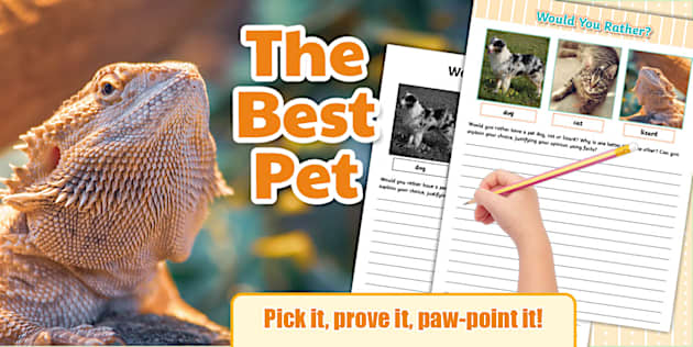 Would You Rather? Best Pet Opinion Writing Template
