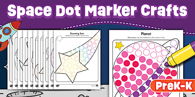 Space Dot Marker Crafts