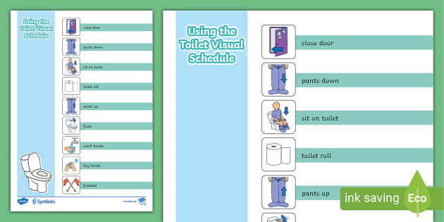Step by Step Visual Schedule Using the Toilet - Educational Images ...
