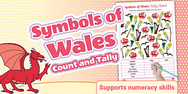 Symbols of Wales Count and Tally Activity Sheet