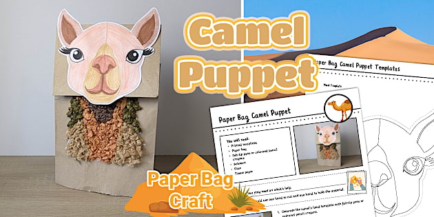 Paper Bag Camel Puppet
