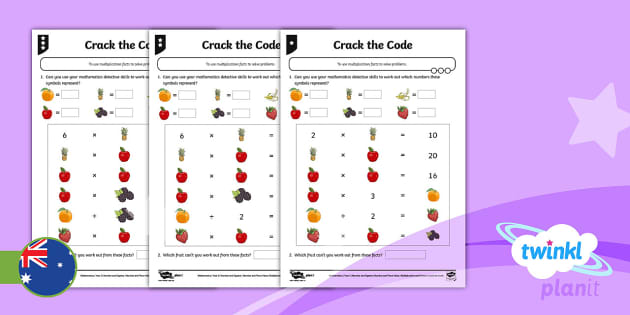 Year 3 Multiplication and Division: Crack the Code Home Learning Tasks