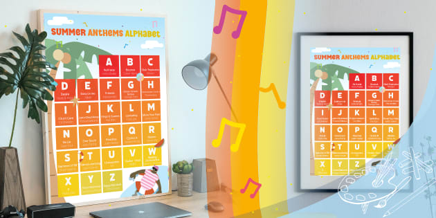 Summer Anthems Alphabet Poster | Twinkl Art Gallery - Twinkl