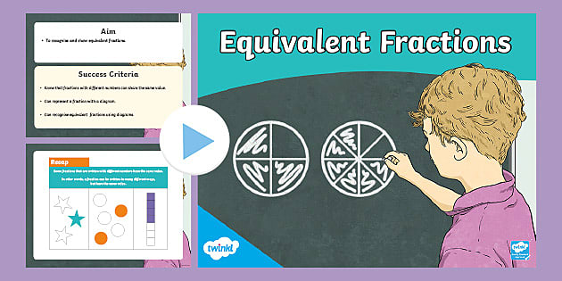 Equivalent Fractions PowerPoint with Worksheets