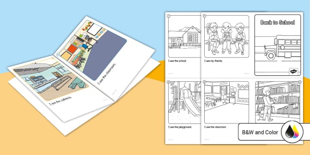 Back to School Early Emergent Reader Printable Book - Twinkl