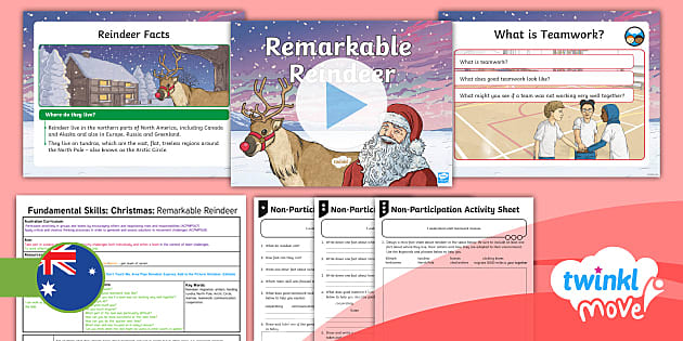 Move PE Year 5-6 Fundamental Skills: Christmas: Remarkable Reindeer Lesson