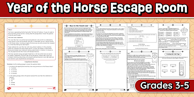 Race to the Finish Line! The Year of the Horse Escape Room