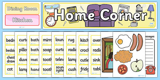 Home Corner Role Play Pack - Early Years Role Play - Twinkl