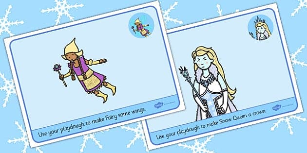 The Snow Queen Modelling Dough Mats (teacher made) - Twinkl