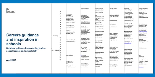 Careers guidance and inspiration in schools: Statutory guidance for ...