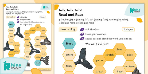 Level 5c Tails, Tails, Tails!: Read and Race (teacher made)