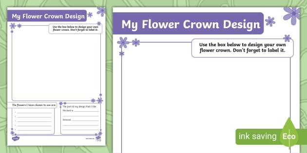 Design a Flower Crown Activity (teacher made) - Twinkl