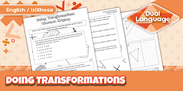 Doing Transformations Activity Sheet - isiXhosa