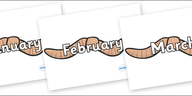 FREE! - Months of the Year on Worms (professor feito)