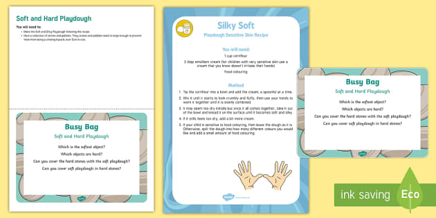 Soft and Hard Concept Modelling Dough Busy Bag Prompt Card