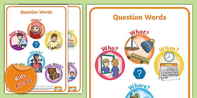 ESL Question Words Poster (nauczyciel wykonał) - Twinkl ESL Question Words Poster (nauczyciel wykonał) - Twinkl