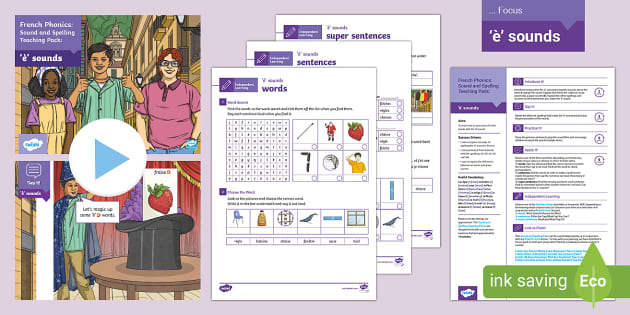 👉 French Phonics: Sound and Spelling Pack: 'è' sounds
