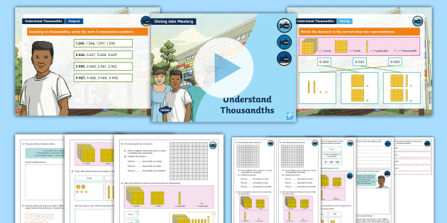👉 Y5 DiM: Step 5 Thousandths as Fractions Teaching Pack