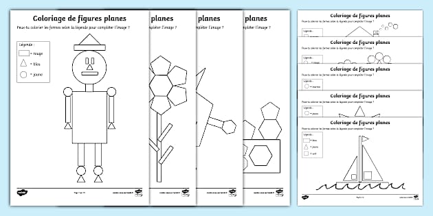 Coloriage magique de figures planes