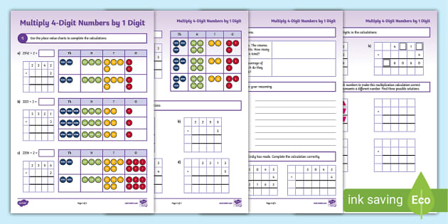 👉 Multiply 4-digit numbers by 1-digit number Activity Sheet 👉 Multiply 4-digit numbers by 1-digit number Activity Sheet