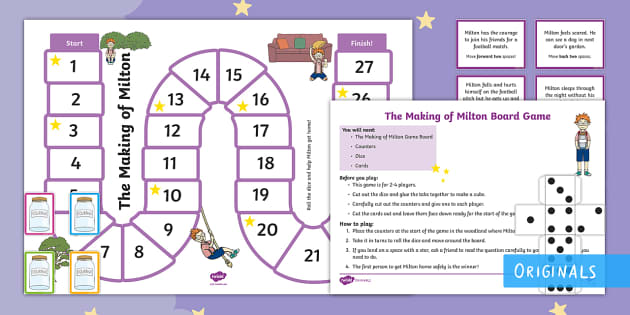 The Making of Milton Board Game (teacher made)