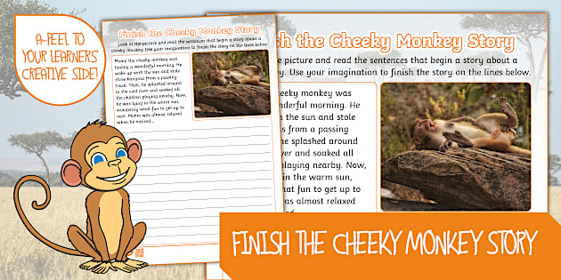 Finish the Cheeky Monkey Story Worksheet