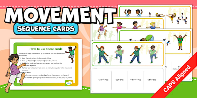 Grade 2 Performing Arts Term 3 Movement Sequence Cards (CAPS Aligned)
