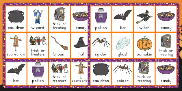 Halloween Lotto Game - matching, topic, filler, fun and games, October, KS1