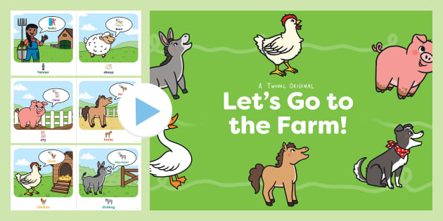 Twinkl Symbols: Let's Go to the Farm! Story PowerPoint