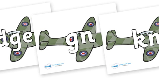 FREE! - Silent Letters on Planes (teacher made) - Twinkl