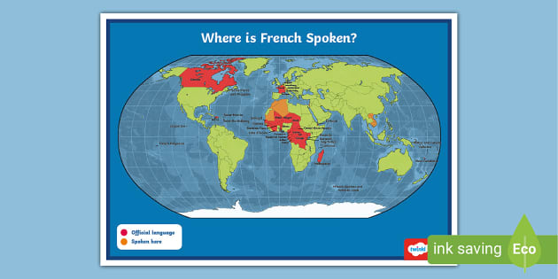 👉 French Display Poster - Countries that speak French