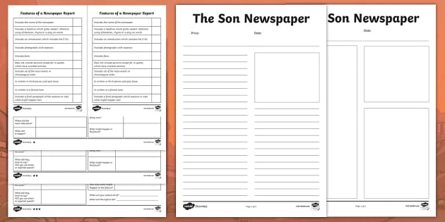 'The Story of Easter' Newspaper Writing Activity Pack