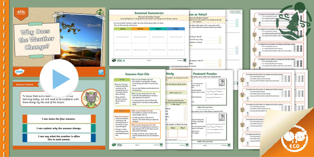 FREE! - Why Does the Weather Change? Eco Adventurers Year 1 Lesson 2