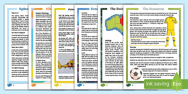 Answering Comprehension Questions Worksheets | Australia