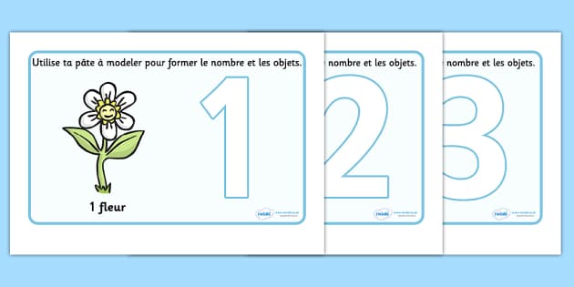 French Number Playdough Mats (1-10) (teacher made) - Twinkl