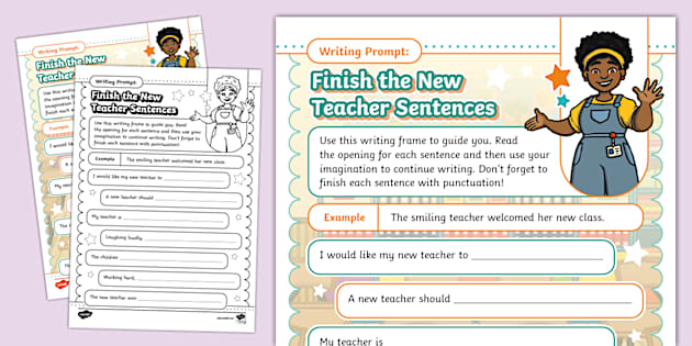 Writing Prompt: Finish the New Teacher (Lehrer gemacht)