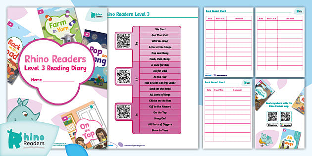 Level 3 Rhino Readers Reading Diary (Teacher-Made) - Twinkl