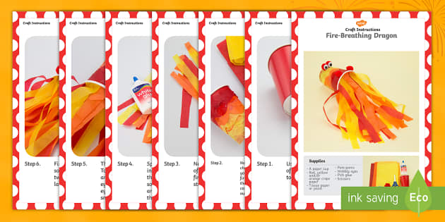 Fire-Breathing Dragon Art Ideas KS2-EYFS Craft Instructions