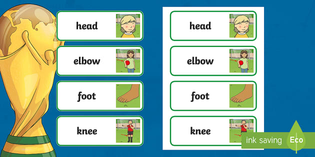 The World Cup-Themed PE Teaching Ideas Body Parts Cards