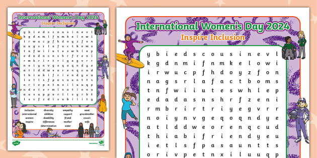 Word Search - International Women's Day 2024 (Teacher-Made)