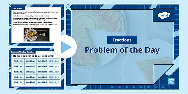 L4 Fractions - Problem of the Day (teacher made) - Twinkl