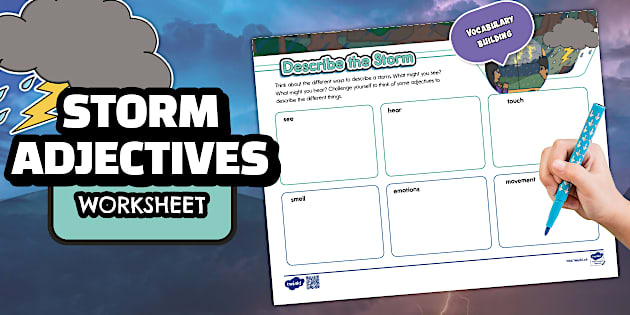 Storm Adjectives Worksheet